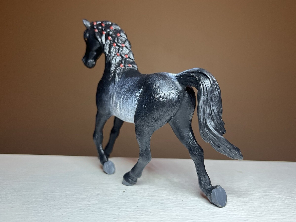Black Rabicano Horse SMOKING GUN OOAK BLACK RABICANO ARABIAN MODEL