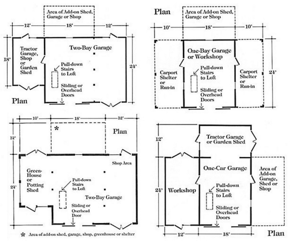 Maple Car Barns with Lofts: 3 Complete Sets of Pole-Barn Plans (eB ...