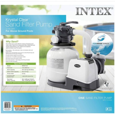 Intex Krystal Clear Sand Filter System with Pump and Hydro Aeration ...
