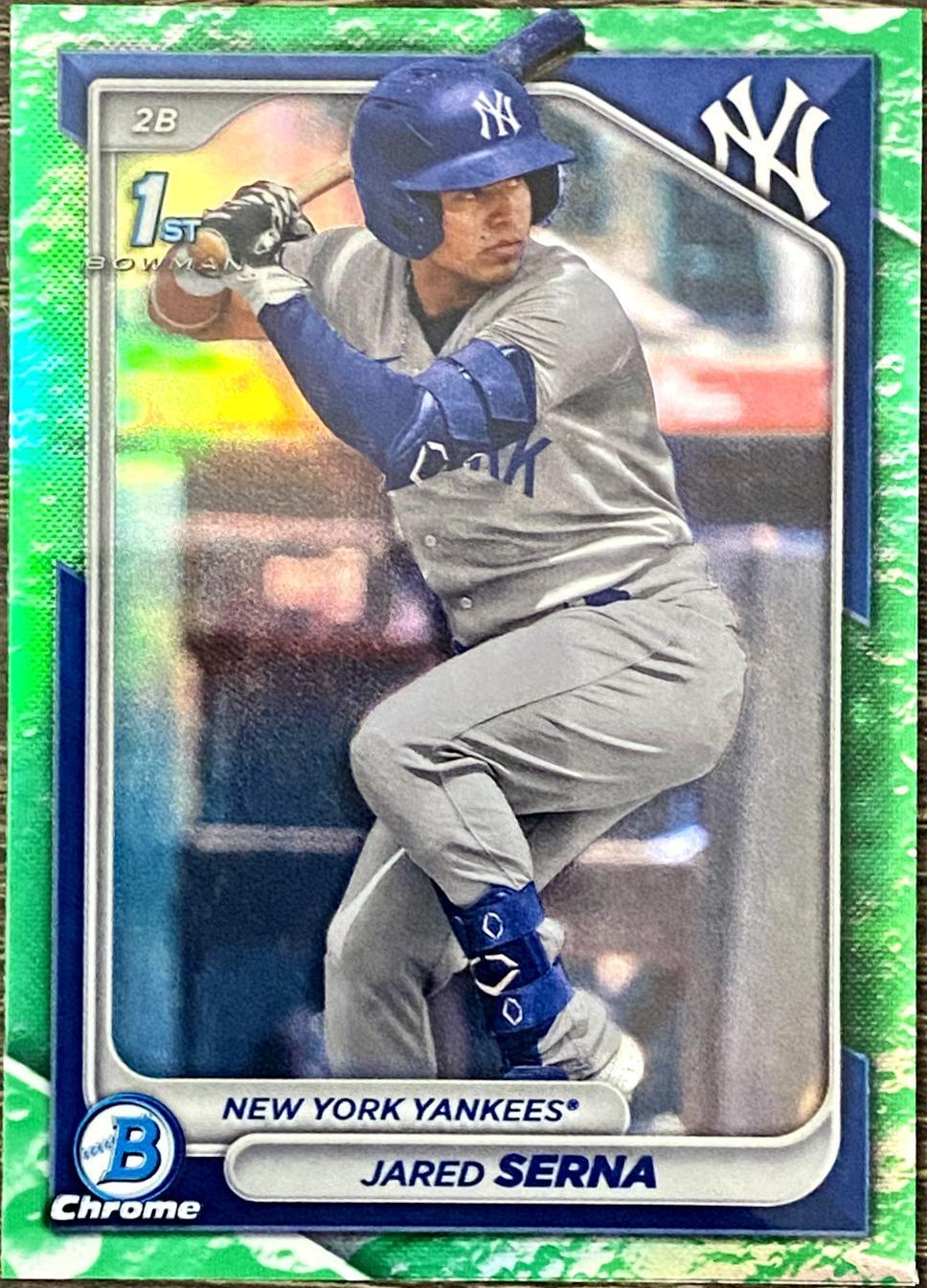 2024 Bowman - Chrome Prospects Jared Serna #BCP-68 Green Refractor /99 ...