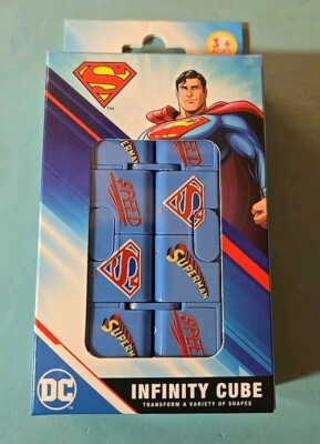 DC Comics SUPERMAN Infinity Cube Fidget Toy Anxiety Stress WB Durable ...