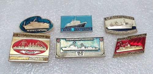 Vintage Set of 6 Badges Pins Soviet Russian Ships Ochakov Mykolaiv | eBay