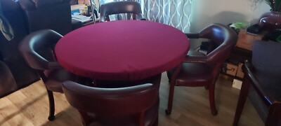 wine Red Poker table cover in Speed Cloth lite fits 72" round - #1 ...