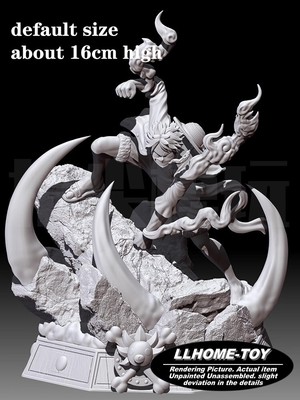 Anime OP Monkey D Luffy hunkering Clench fist fight Resin 3D Print GK ...