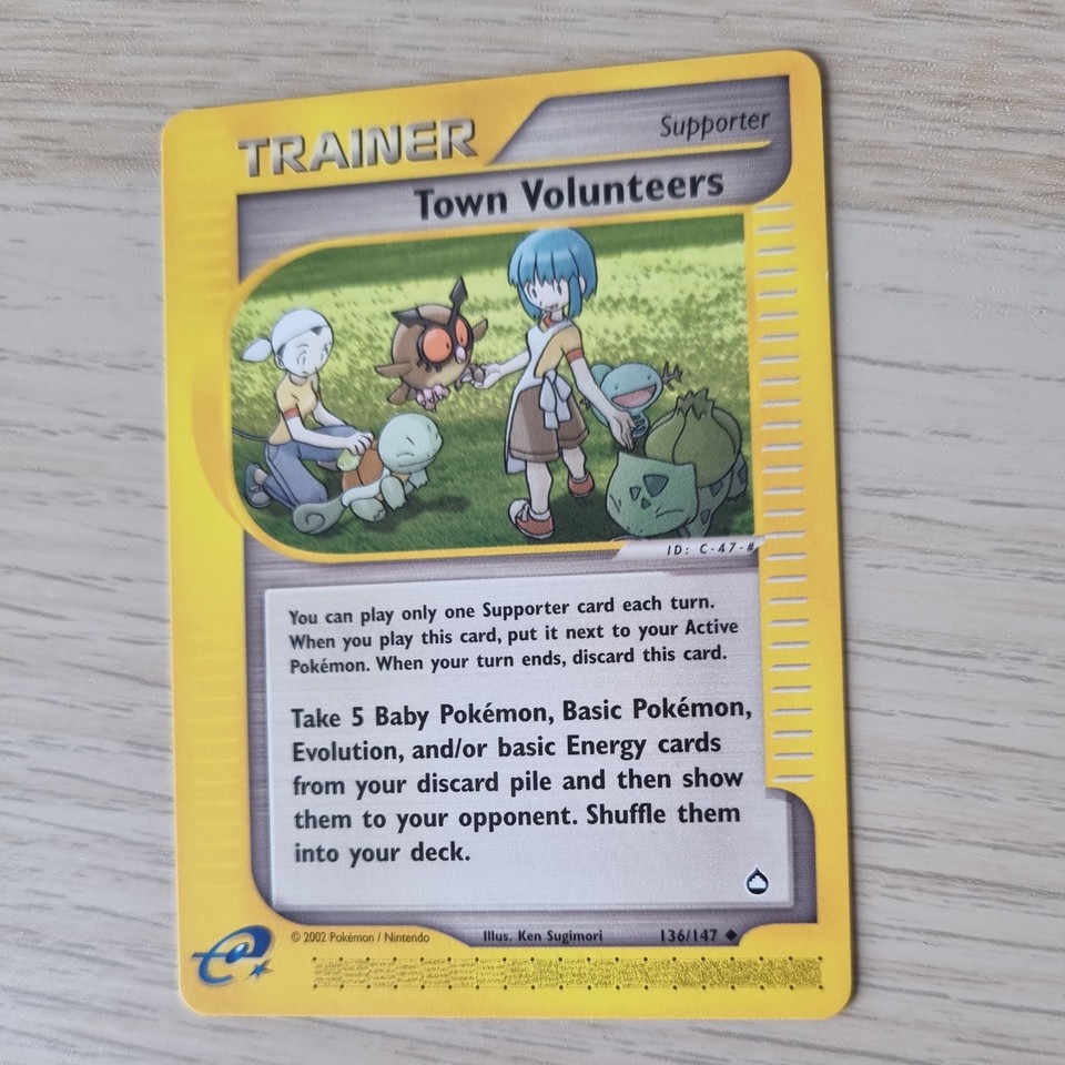TOWN VOLUNTEERS 136/147 POKEMON CARD (AQUAPOLIS SET) | eBay