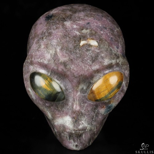 3.5" Lepidolite Star Being Female Alien Crystal Skull with NULL Eyes | eBay