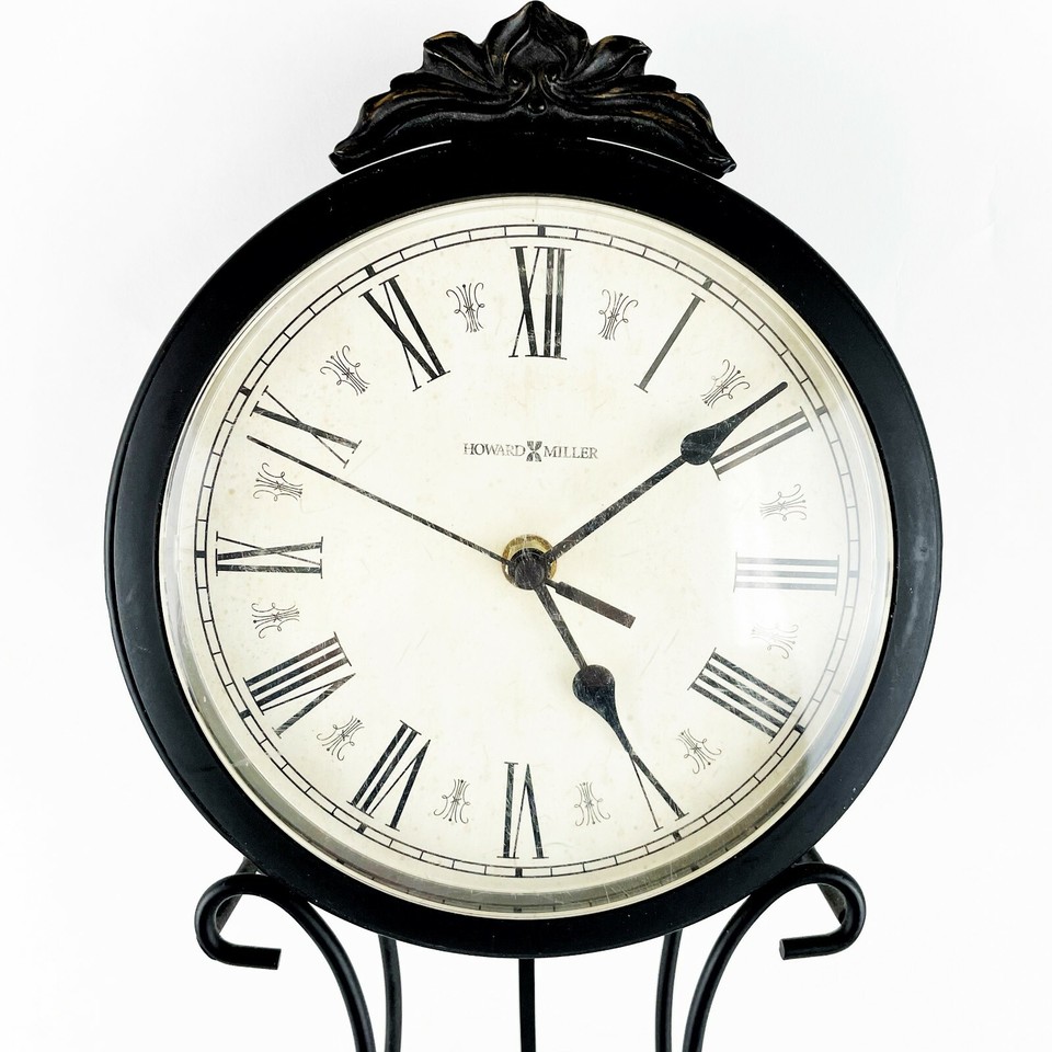 Howard Miller Paulina Wall Clock Wrought Iron Leaves Pendulum 625-296 ...