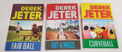 Lot 3 DEREK JETER Children's Books Fair Ball, Hit & Miss & Curveball PB ...
