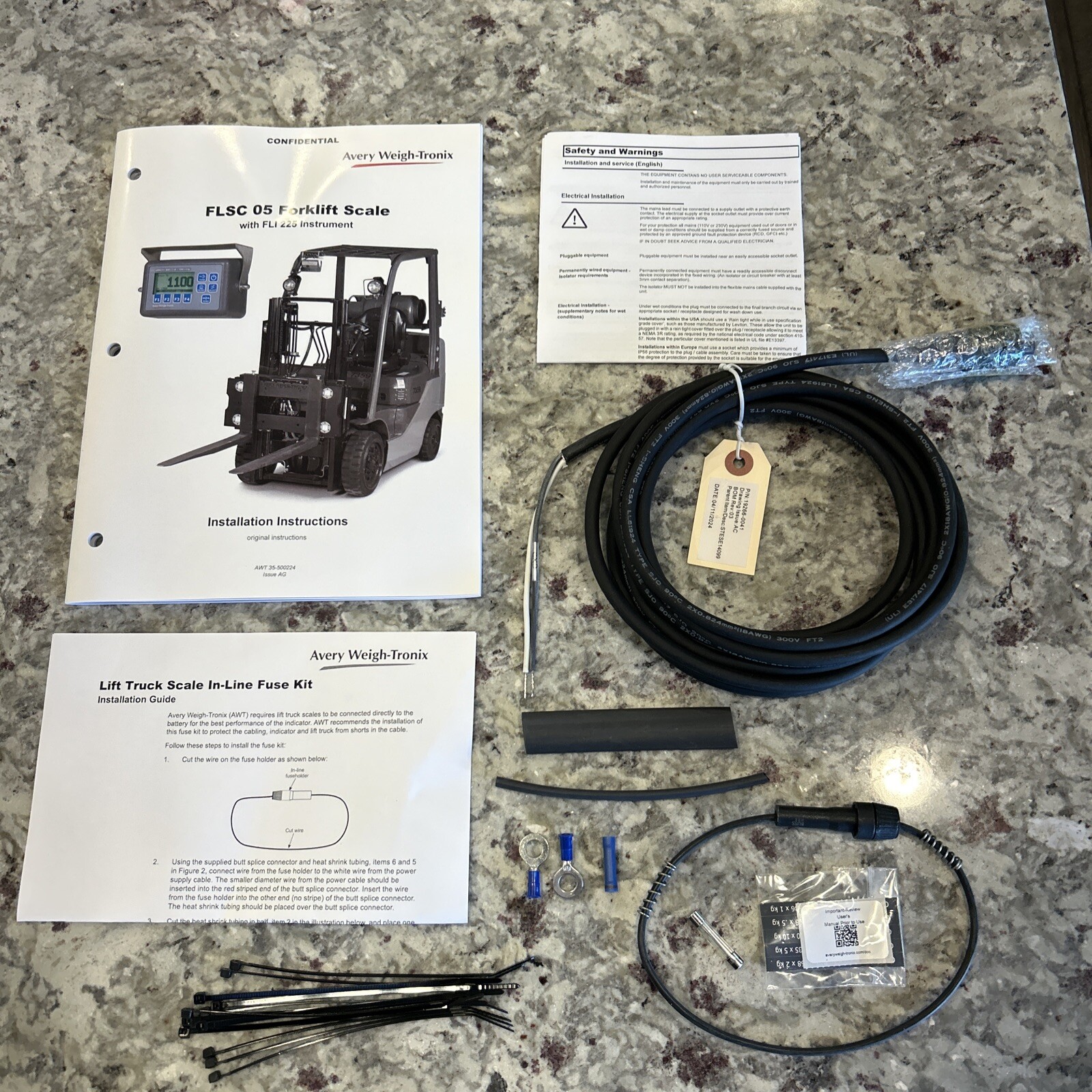 Avery Weigh-Tronix FLSC 05 Forklift Scale Power connection cable #19266 ...