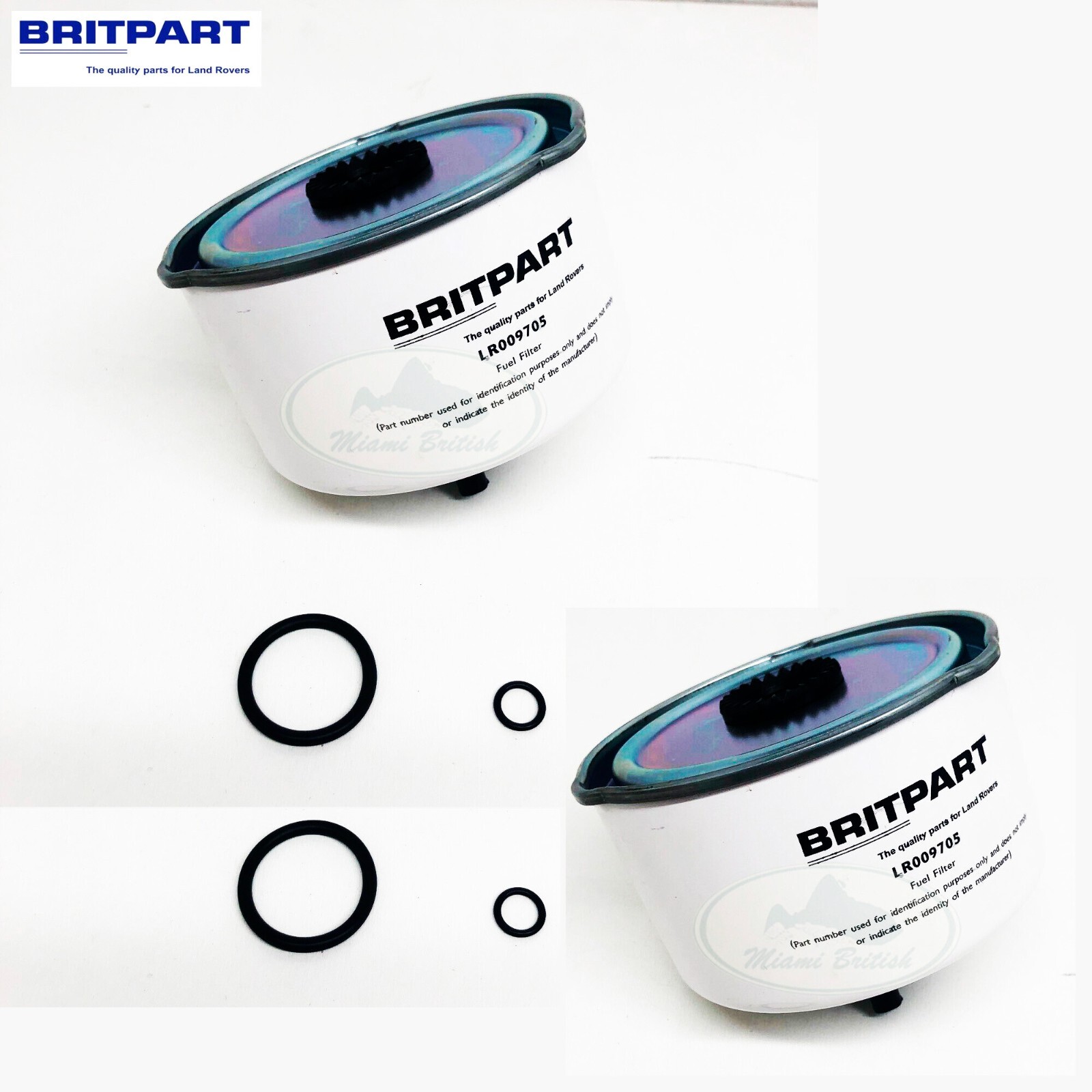 SET OF 2 FUEL FILTER LR009705 BRITPART x LAND ROVER LION DIESEL/RR ...