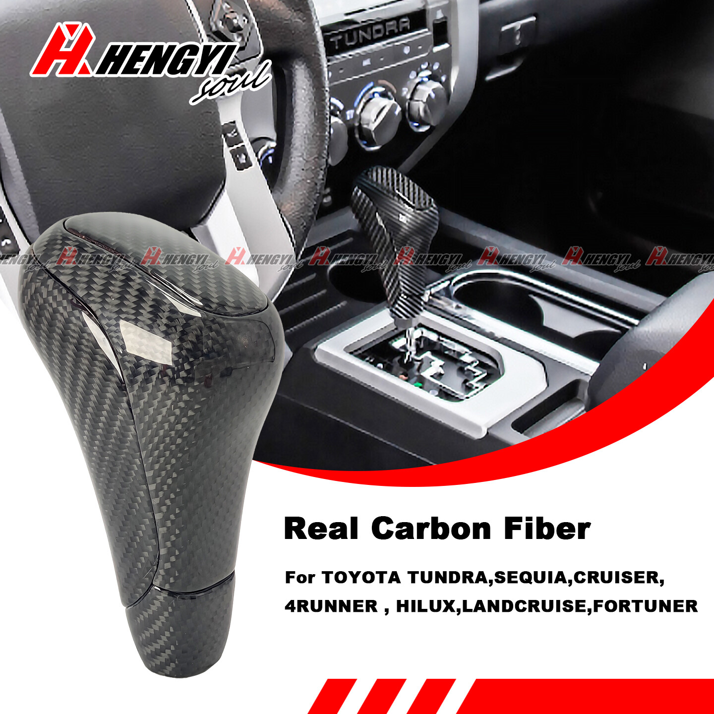 Gear Shift Knob Stick Lever Real Carbon Fiber For Toyota 4Runner TUNDRA ...