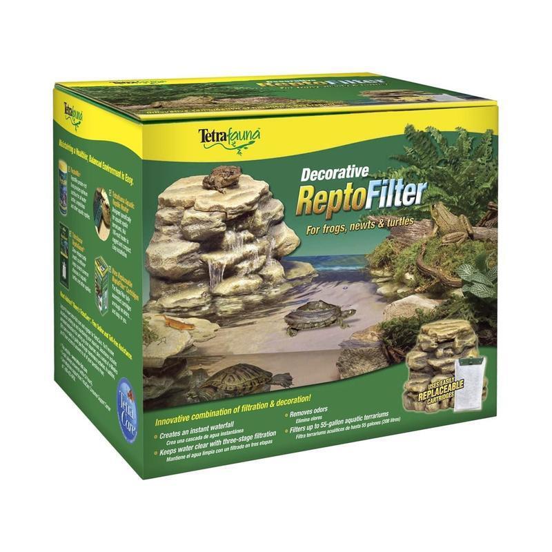Decorative Repto-Filter Aquatic Terrariums Waterfall Basking Platform ...