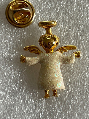 RARE Vintage Gold Tone Metallic ANGEL Lapel Pin Tack Pin. #28 | eBay