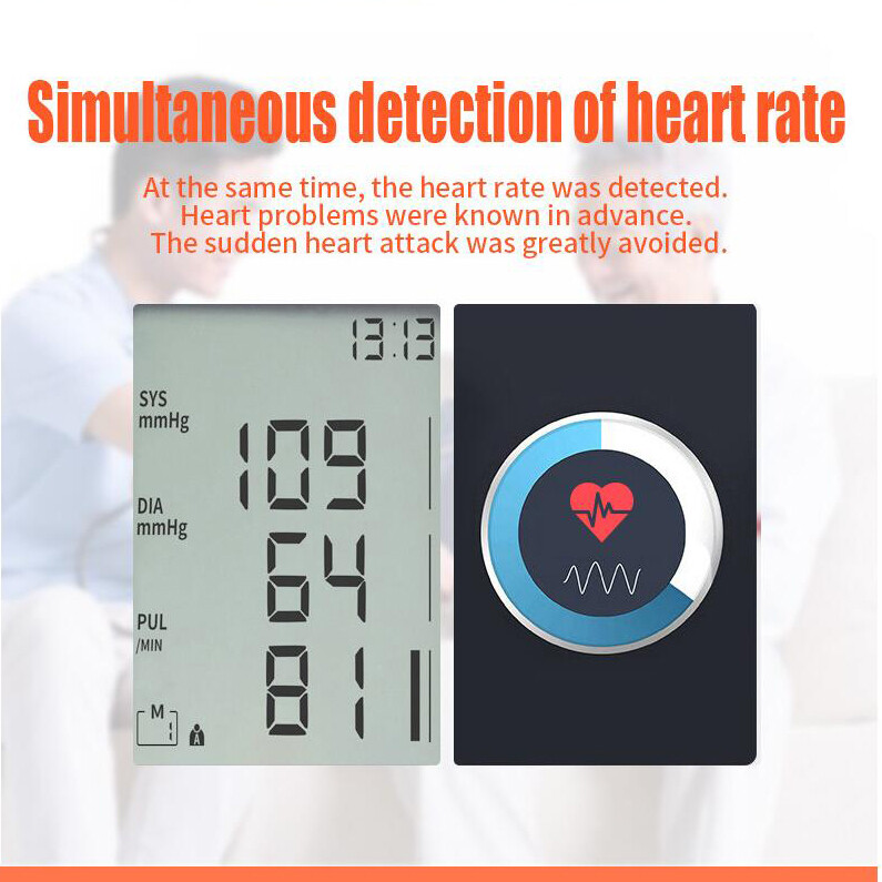 Automatic Arm Blood Pressure Monitor Digital Pulse Heart Rate Machine ...