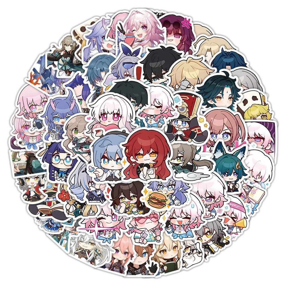 60Pcs Honkai Star Rail Stickers Jing Yuan Blade March 7th Himeko Kafka ...