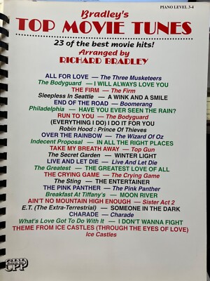 Bradley’s Top Movie Tunes. 23 of the Best Movie Hits! Piano Level 3-4 ...
