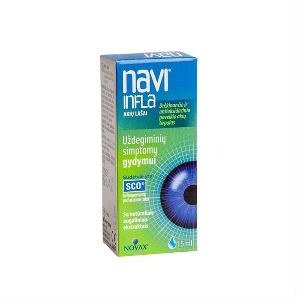 NAVI INFLA Eye Drops 15 ml Reduces Eye Redness Tearing and Itching ...