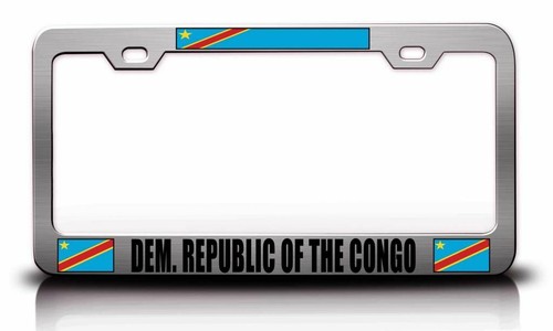 REPUBLIC OF THE CONGO Flag Steel License Plate Frame | eBay