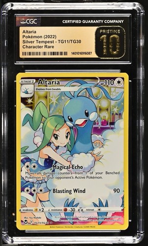 CGC Pristine 10 Altaria TG11 Holo 2022 Pokemon Silver Tempest Pokemon ...