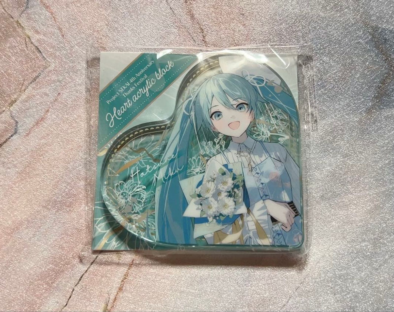 Project Sekai Hatsune Miku Heart Acrylic Block 4th Anniversary Event ...