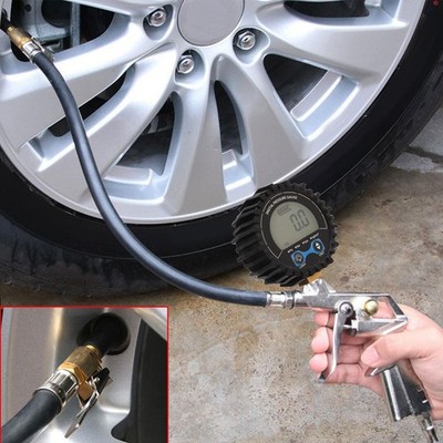 ・Tire Inflator Digital Pressure Gauge Accurate 4 Units Switchable Low ...