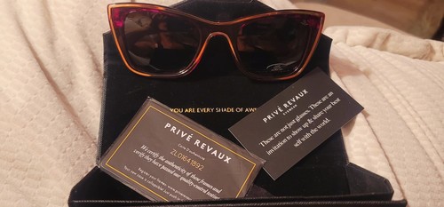 Prive Revaux Pink/Blk/Gold Sunglasses Polarized With Case, Cards ...