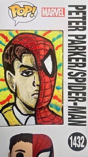 Custom ART Funko Pop! #1432 Peter Parker Spider-Man, with protector | eBay