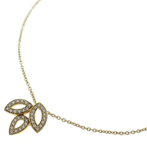 HARRY WINSTON Lily Cluster Mini Diamond Necklace Au750 K18 YG Yellow ...