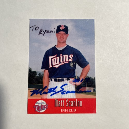 Minnesota Twins MATT SCANLON ON CARD AUTO Signed Elizabethton #17 ...