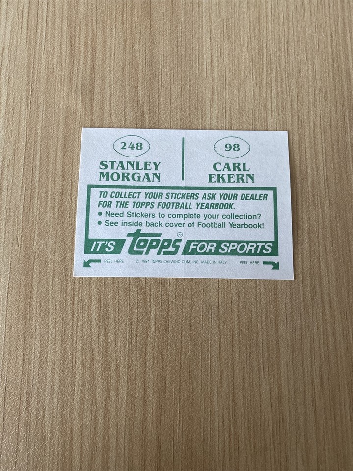 1984 Topps Album Stickers Carl Ekern Stanley Morgan #98-248 | eBay