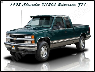 1998 Chevrolet K1500 Silverado Z71 Pickup Truck New Metal Sign: Fully ...