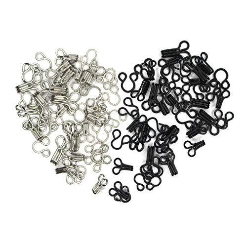 102 Set Hook and Eye Latch for Clothing, Strong Metal Bra Hooks Eyes | eBay
