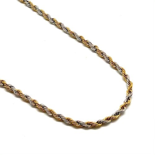 3mm Two colors 2-Tone Rope Necklace Rope Chain Stainless Steel 1 | eBay