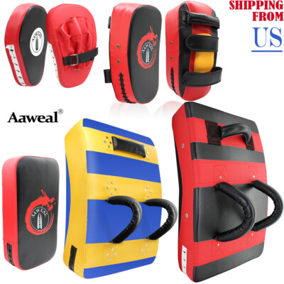 Boxing Kick Focus Pad Arm Shield Punching Training Sparring Thai Pad ...