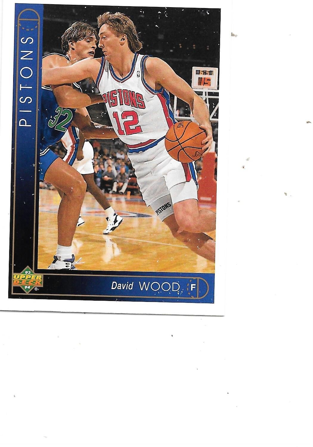 David Wood 1993-94 Upper Deck Basketball Card #385 Detroit Pistons | eBay