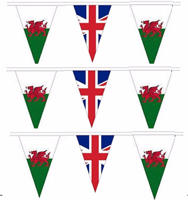 80th D-Day 6th June Wales Welsh Dragon & Union Jack 10 Metre's 20 Flags ...