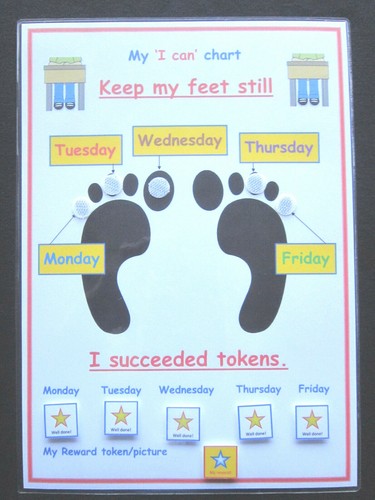 'I CAN KEEP MY FEET STILL' Reward Chart Autism-ADHD-Visual Behaviour ...