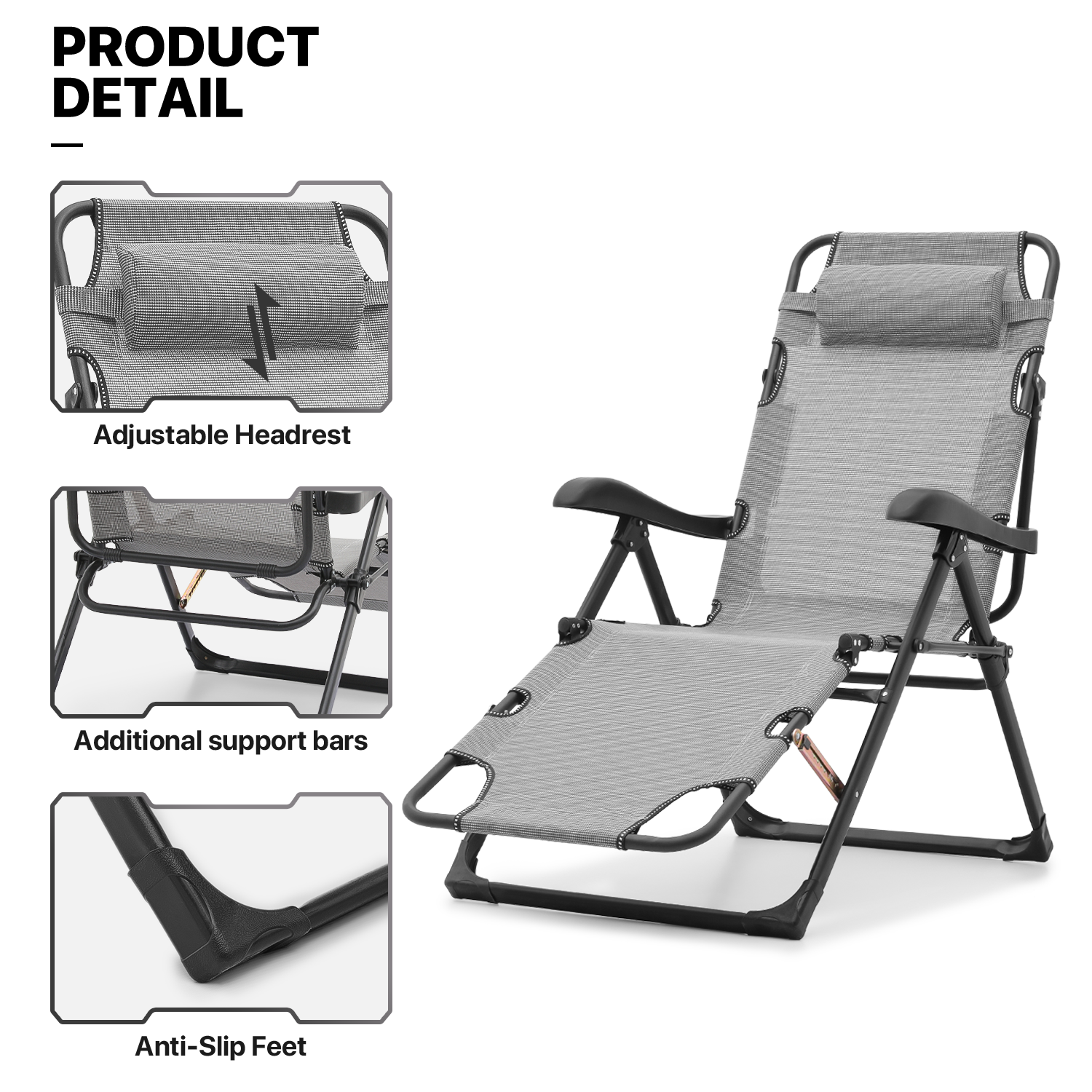 2x Zero Gravity Chair Foldable Adjustable Lounge Chaise Reclinable Sleeping Cot | eBay