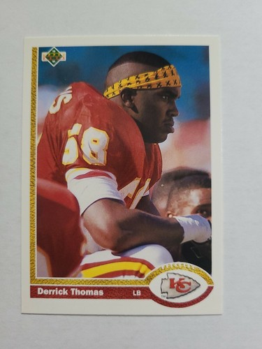 DERRICK THOMAS 1991 UPPER DECK FOOTBALL CARD # 165 E1913 | eBay
