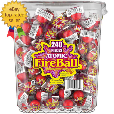 Atomic Fireball, Candy, Cinnamon Flavor, Individually Wrapped, 7.5 G ...