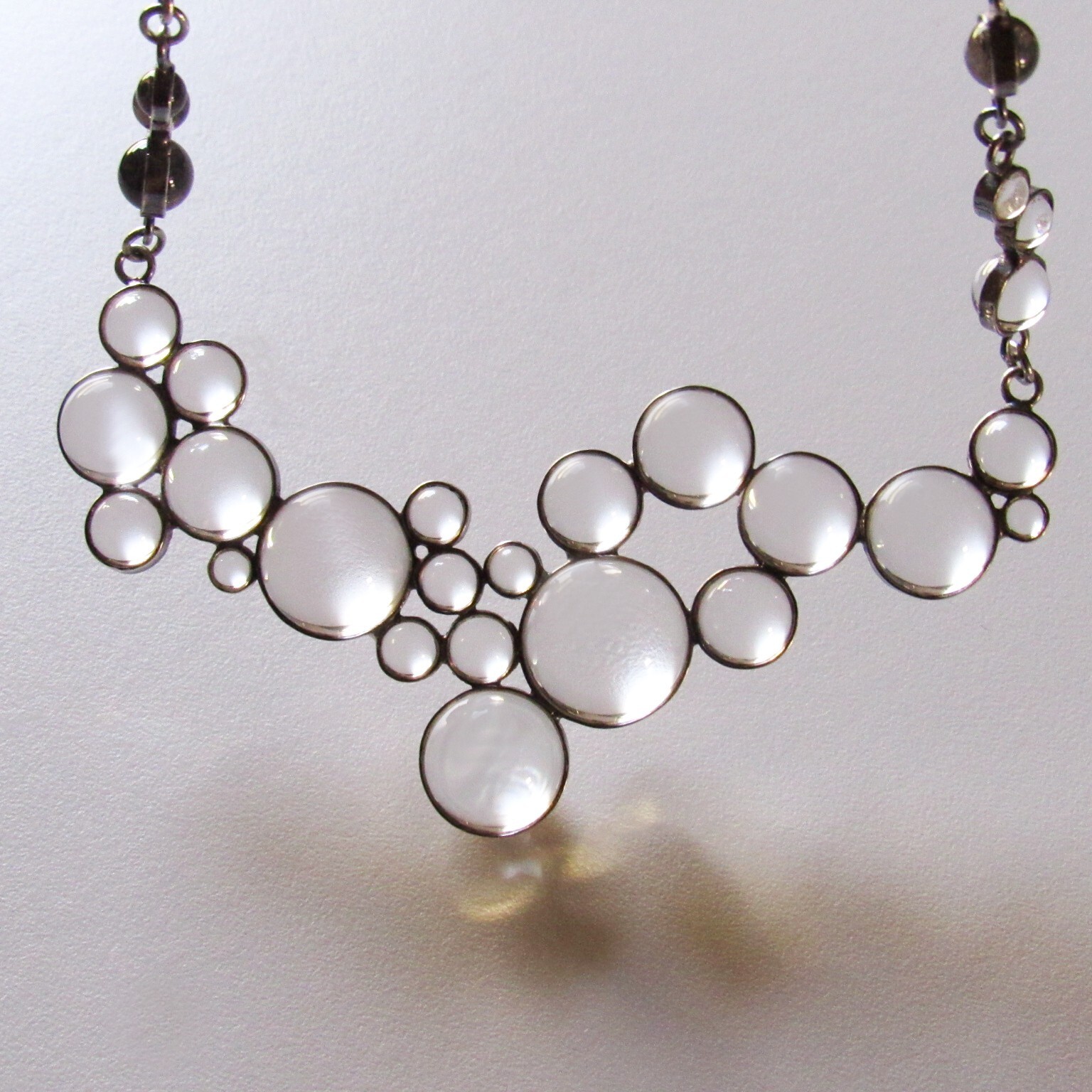 Art Deco Rock Quartz Bubble Pools of Light Necklace | eBay