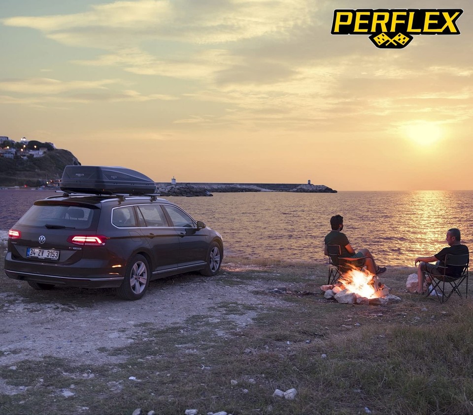 Perflex Exclusive Rooftop Cargo Box Carrier Large 17.7 Cubic Feet Car Top Mou... | eBay