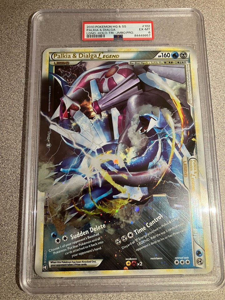 Jumbo Pokemon Palkia & Dialga Legend 101/102 & 102/102 Triumphant Promo ...