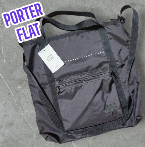 Porter Flat 2Way Shoulder Bag Black | eBay