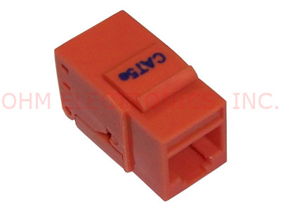 Lot of 100 - ORANGE Cat.5e RJ45 TOOLLESS Keystone Jack - Vanco # 820805 ...