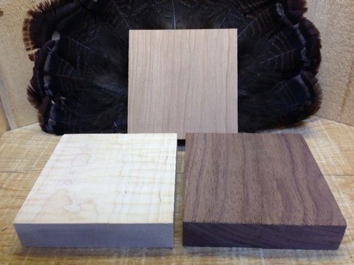 3-Turkey Pot call Turning Blanks Premium Walnut,Curly Maple and Cherry ...