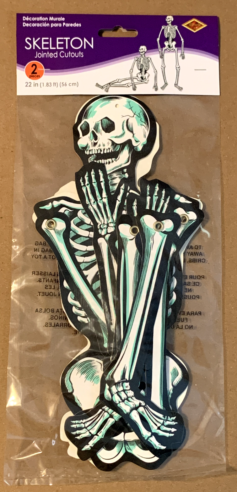 Beistle Vintage Retro 22" Jointed Skeleton Cutouts 2CT NIP | eBay
