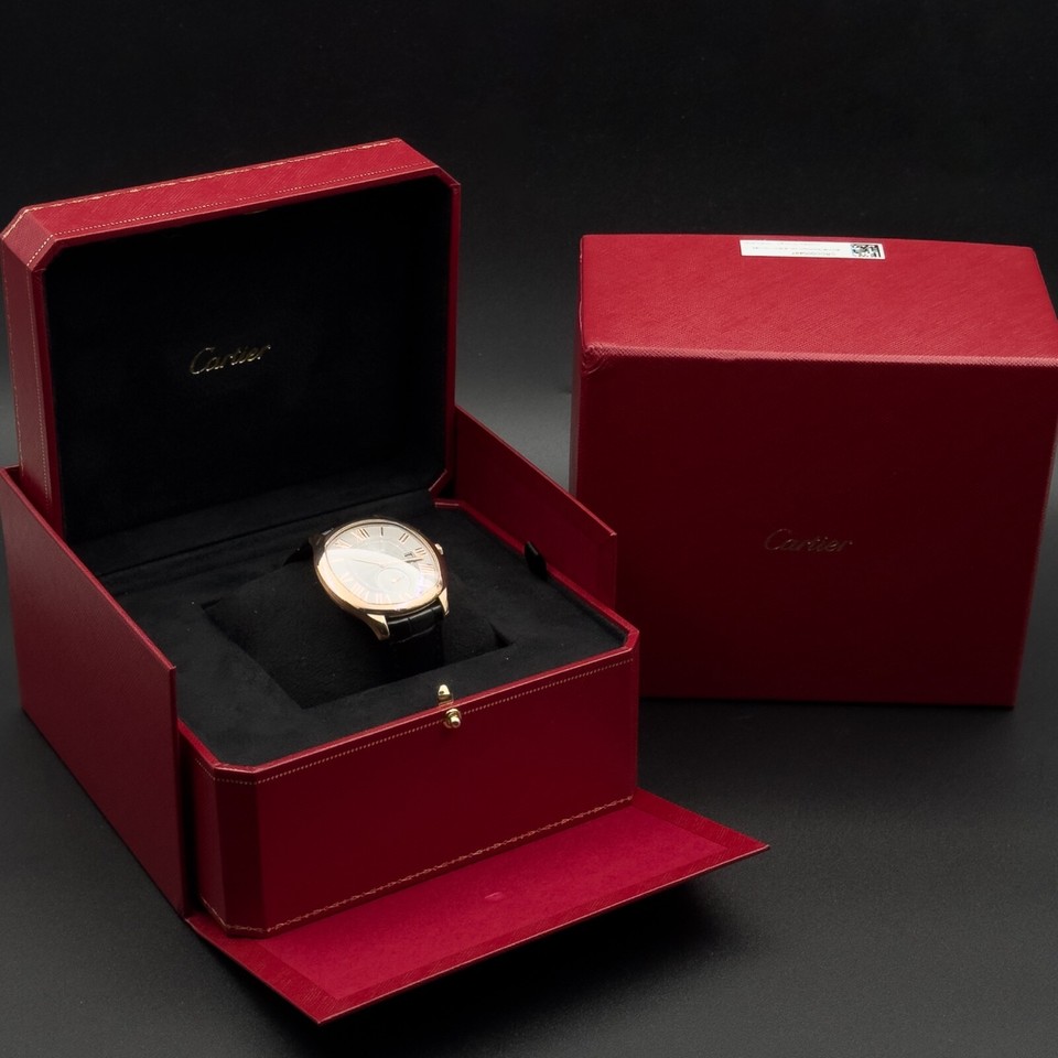 18k Rose Gold Cartier Drive de Cartier Gray Flinqué Dial 40mm WGNM0004 ...