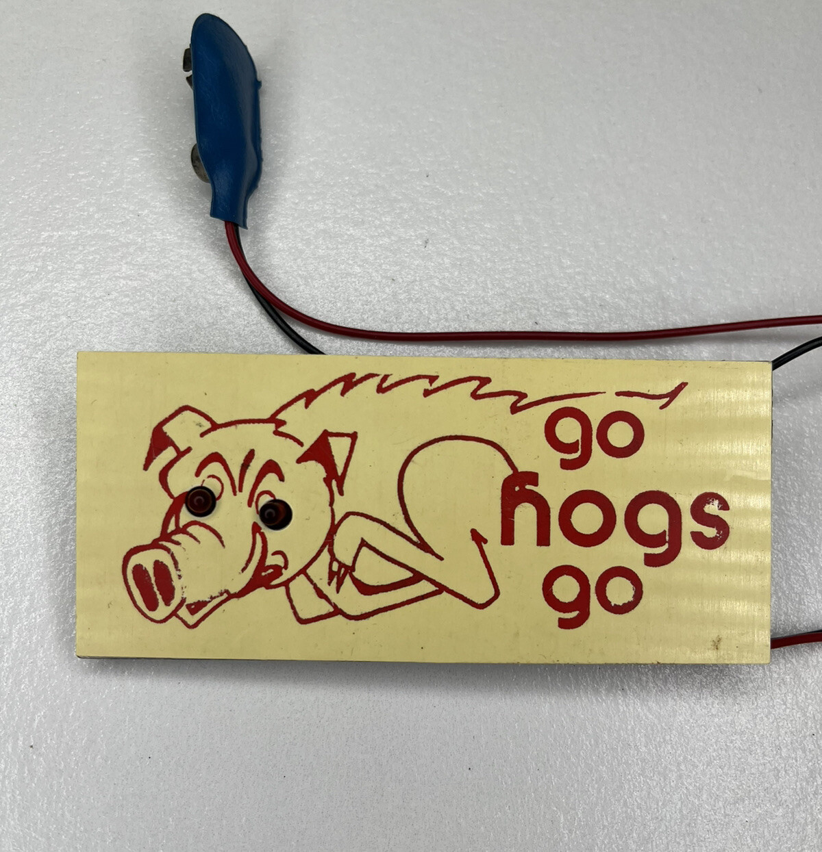 Vintage Arkansas Razorback Light Up Pin "Go Hogs Go" RARE Find (A11) | eBay