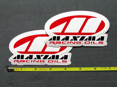 (Qty 2) "MAXIMA RACING OILS" Vintage Motocross Racing Sticker *** AMA ...